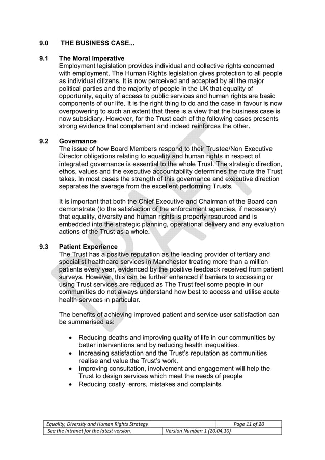 Equality diversity and human rights scheme | PDF