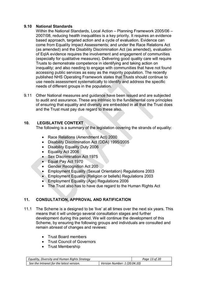 Equality diversity and human rights scheme | PDF