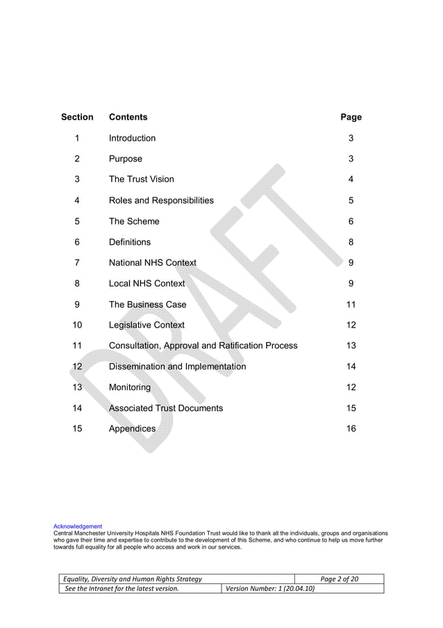 Equality diversity and human rights scheme | PDF