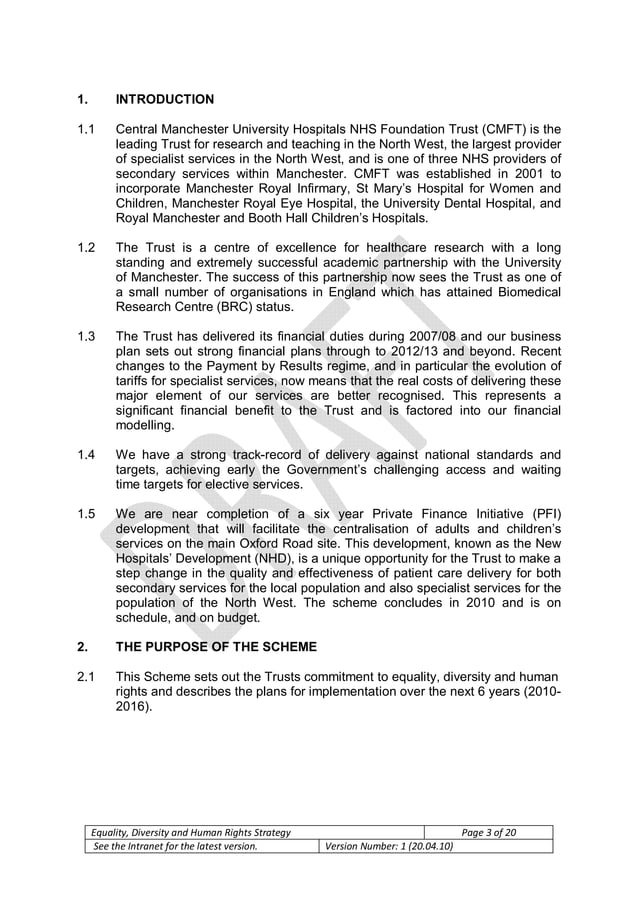 Equality diversity and human rights scheme | PDF