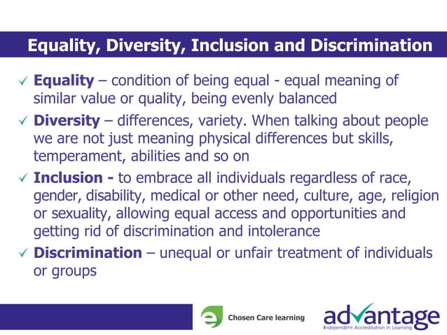 Equality diversity and inclusion | PDF | Debated Sensitive Social ...