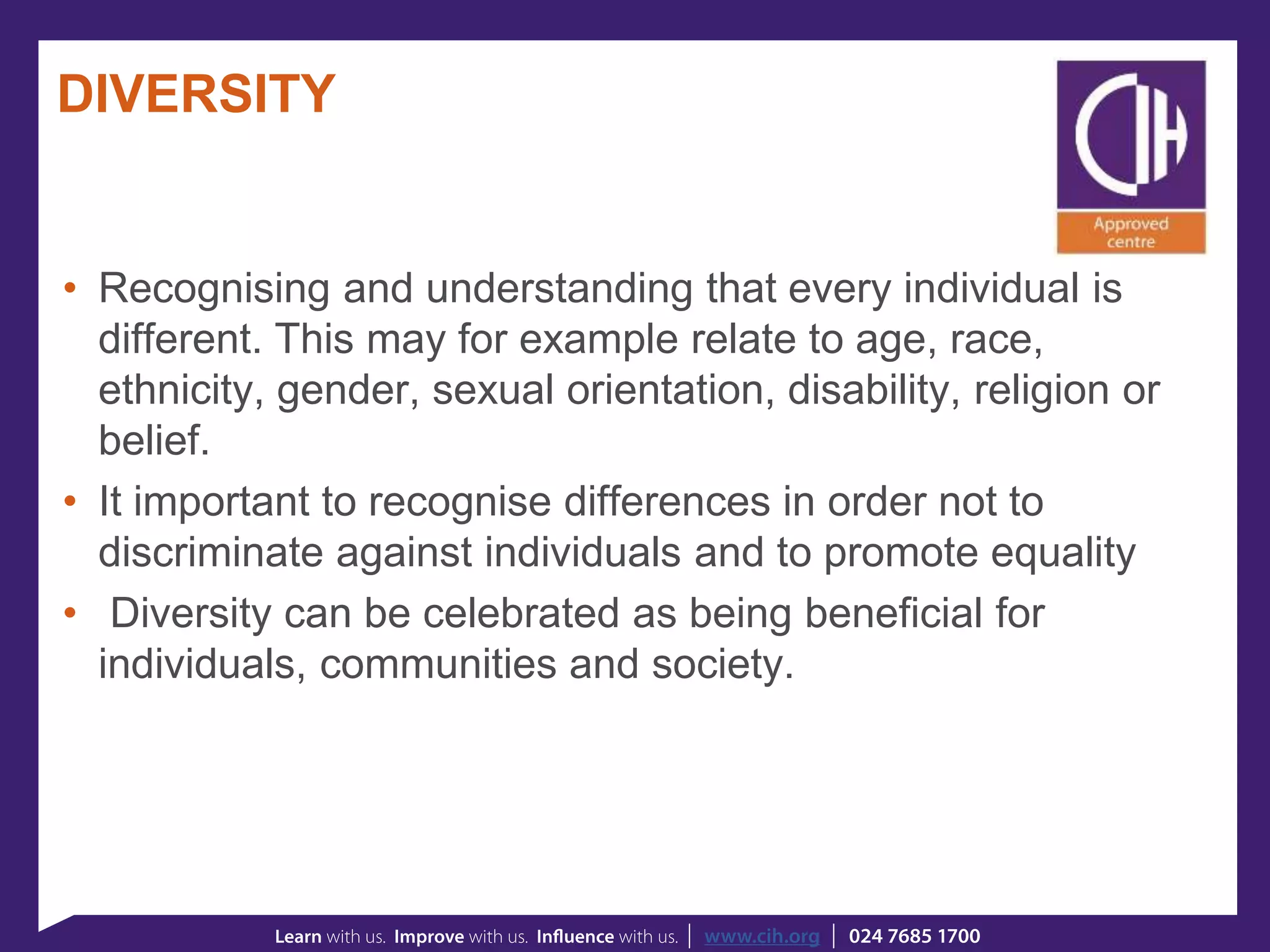 Equality, diversity, inclusion | PPTX