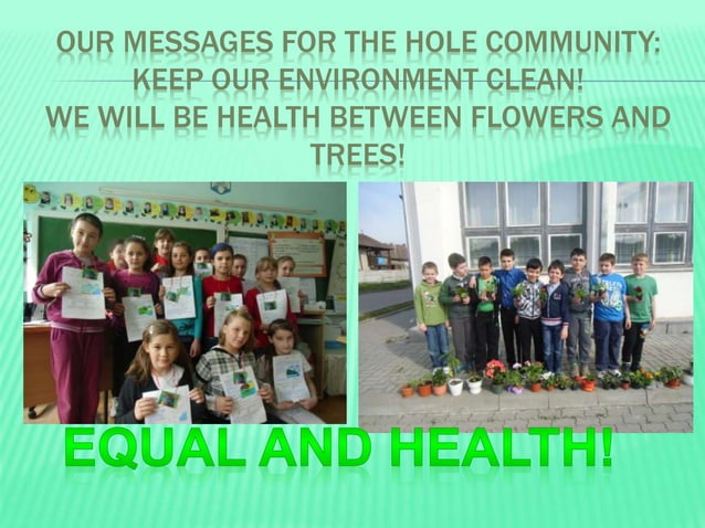 Equality in a clean and healthy environment | PPTX