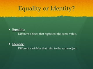 Equality in Ruby | PPT