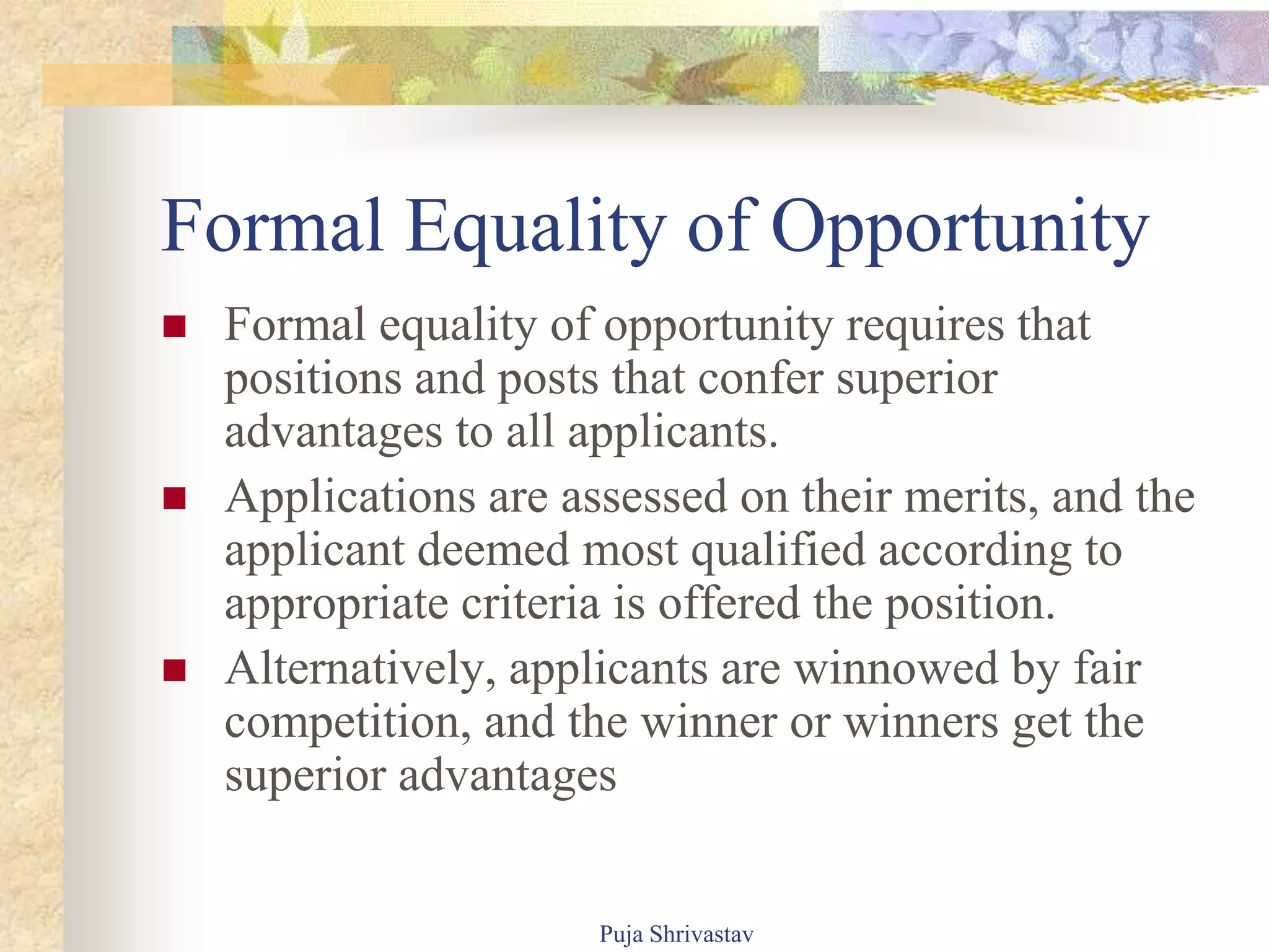 Equalityof Opportunity | PPTX