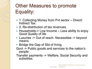 Equality vs efficiency in market economies - IB Economics | PPT