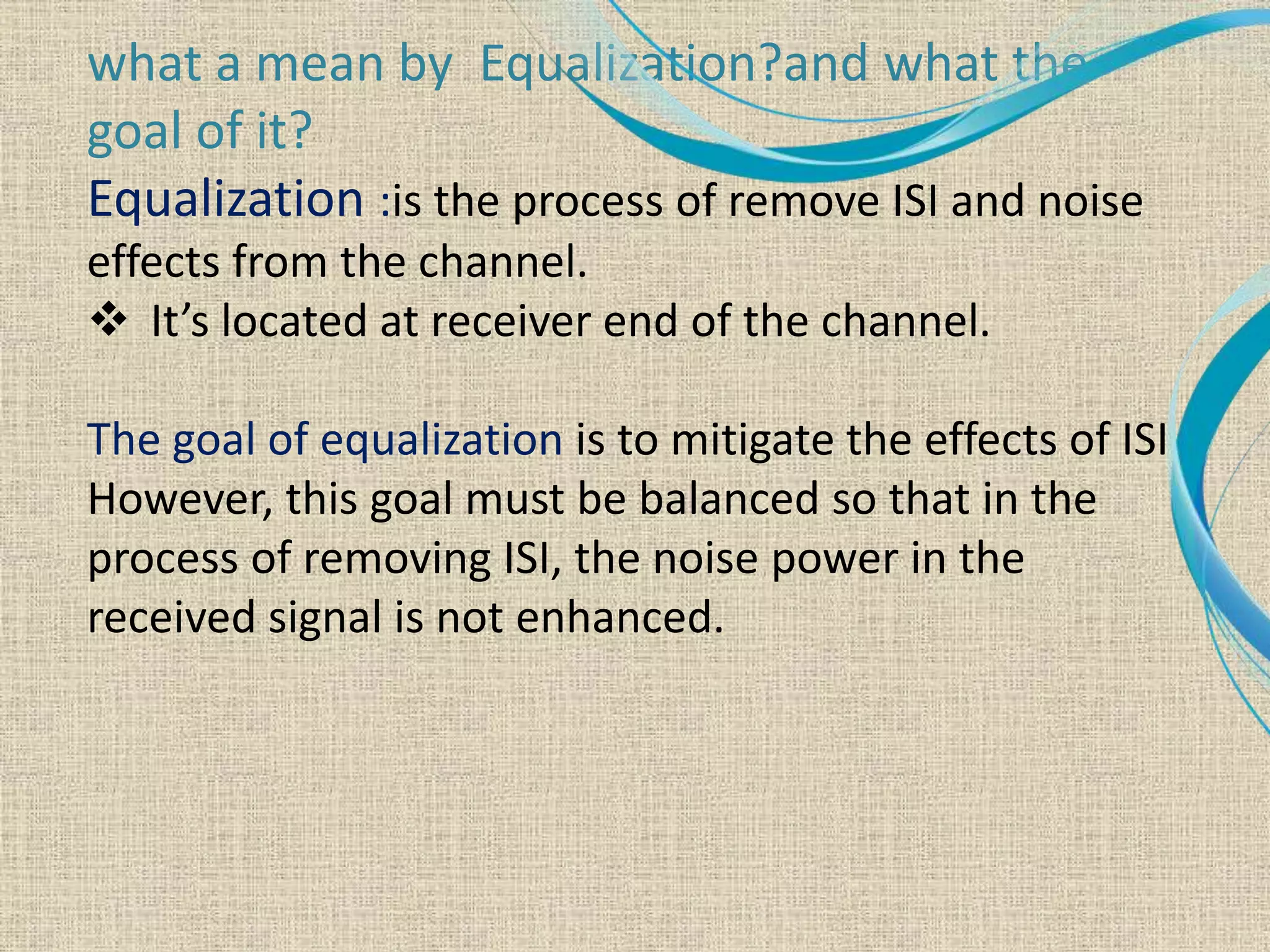 Equalization | PPTX
