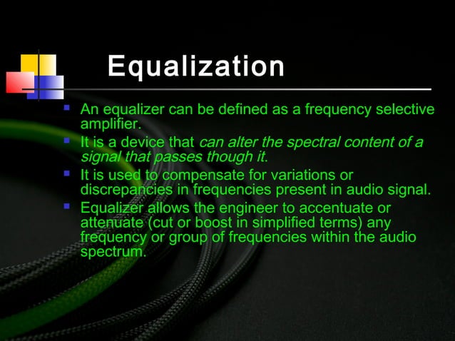 Equalization | PPT