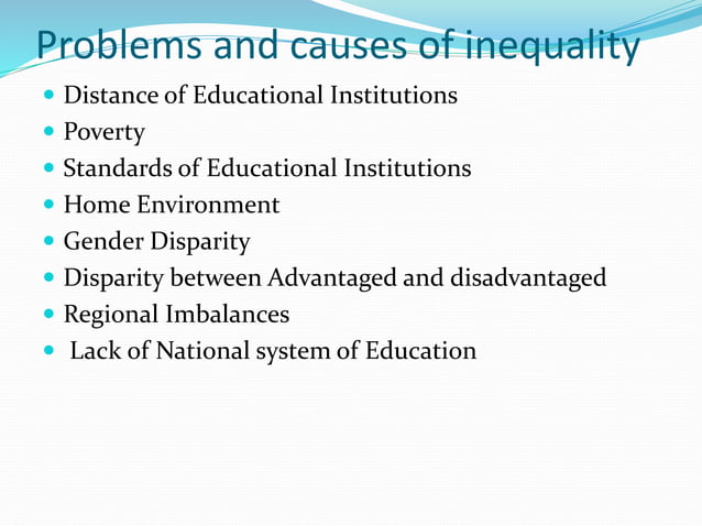 Equalization and universalization of elementary and secondary education ...