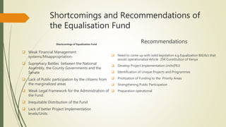 Equalization fund in kenya power point | PPTX