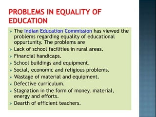 Sociology Equalization of educational oppurtunity | PPTX