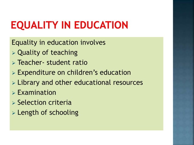 Sociology Equalization of educational oppurtunity | PPTX | Education