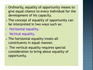 Sociology Equalization of educational oppurtunity | PPTX