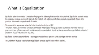 Equalization Payments - Canada | PPT