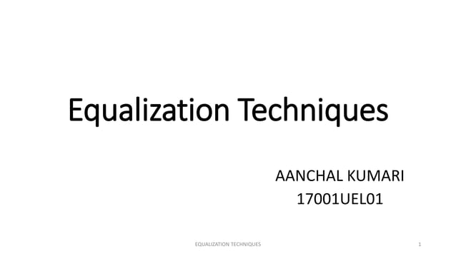 Equalization techniques | PPTX | Digital Audio | Computer Software and ...