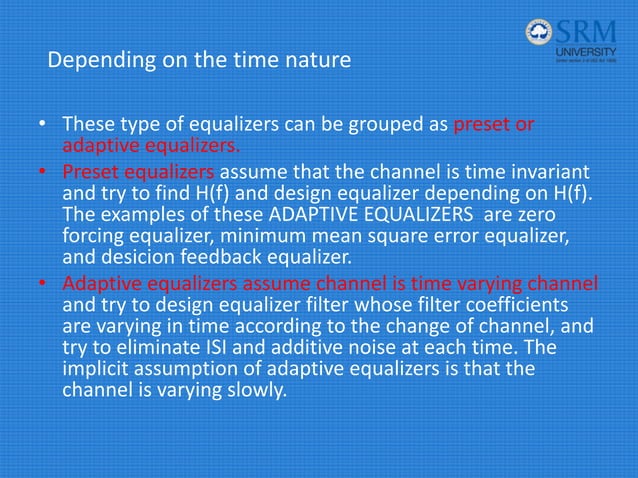 Equalization In Digital Communicationpdf Digital Audio Computer Software And Applications