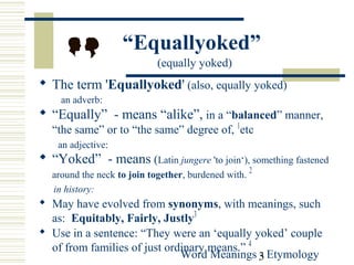 Equallyokedtarianism - Pronunciation - Definition - Concepts ...