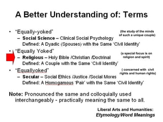 Equally yoked - Religious - Doctrinal - Biblical - Moral | PPT