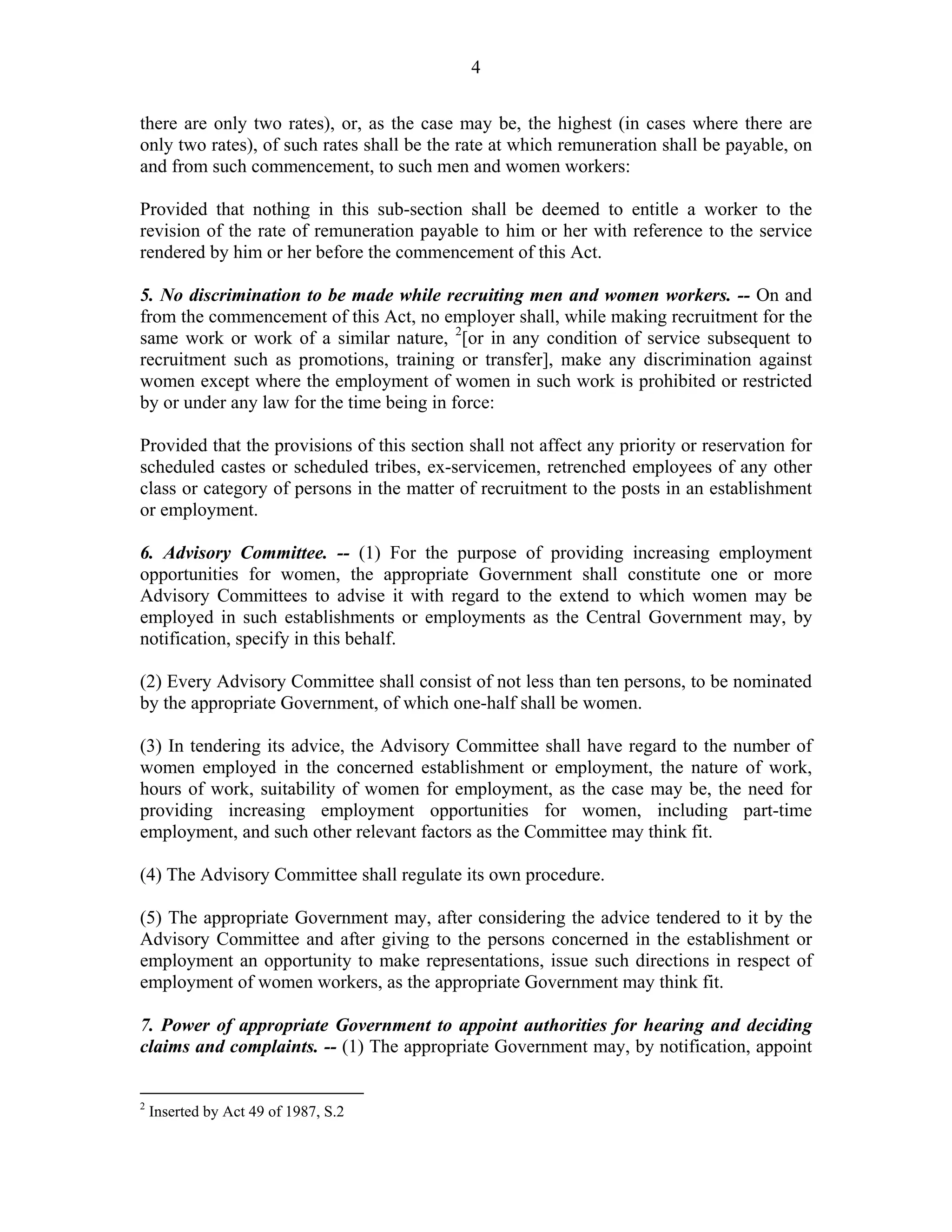 Equal remuneration act_1976 | PDF