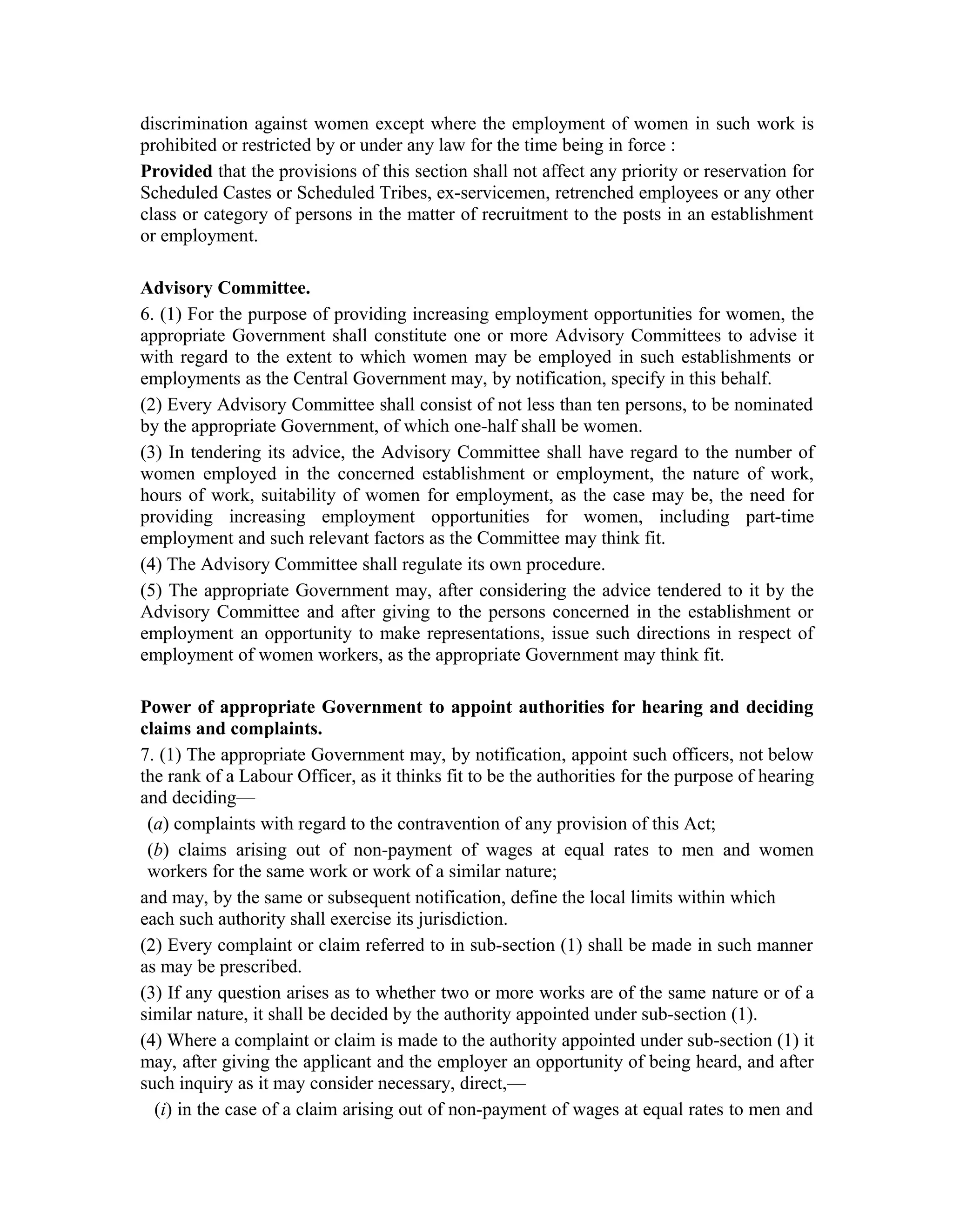 Equal remuneration act 1976 | DOC