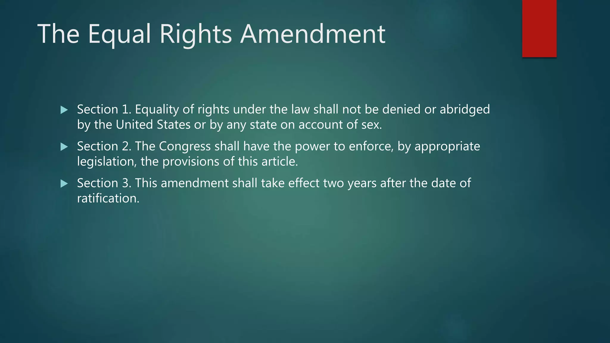 Equal rights amendment | PPTX