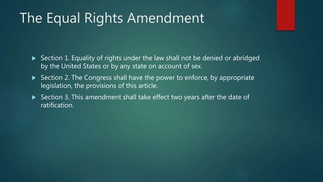 Equal rights amendment | PPTX