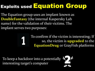 Equation Group : Advanced Secretive Computer Espionage Group | PPTX