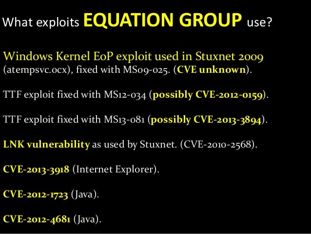 Equation Group : Advanced Secretive Computer Espionage Group