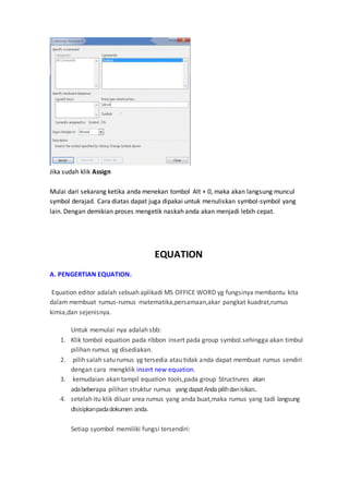Equation | DOCX