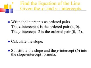 Equation Of A Line | PPT