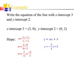 Equation Of A Line | PPT