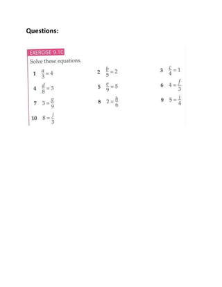 Equation and simple function task 2 | PDF