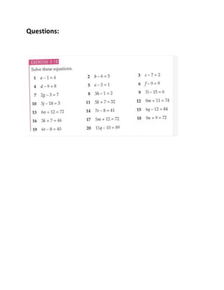 Equation and simple function task 3 | PDF