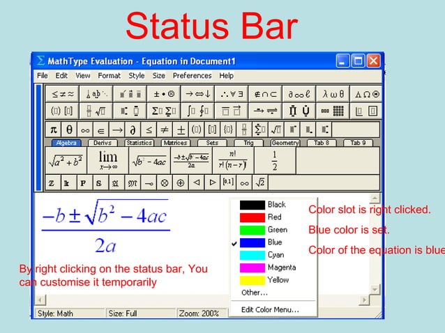 Use of MathType software with MSWord | PPT | Computing | Technology ...