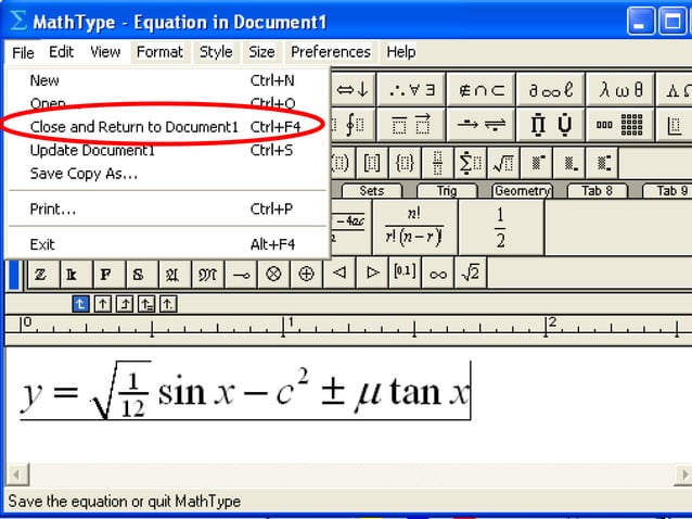 Use of MathType software with MSWord | PPT | Computing | Technology ...