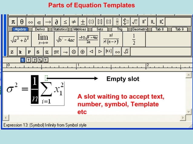 Use of MathType software with MSWord | PPT | Computing | Technology ...