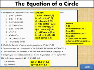 Equation of a circle | PPTX