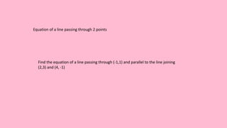 HOW TO CALCULATE EQUATION OF A LINE(2018) | PPT