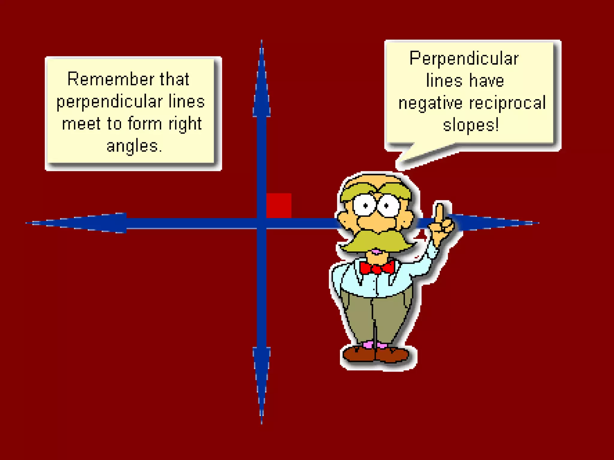 Equation of a perpendicular line (slope intercept) | PPT