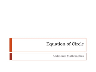 Equation of a Circle | PPTX