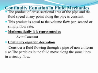 Equation of continuity | PPTX