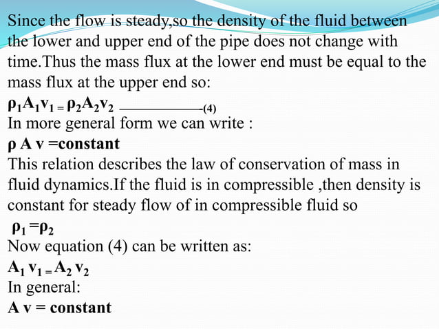 Equation of continuity | PPTX | Physics | Science