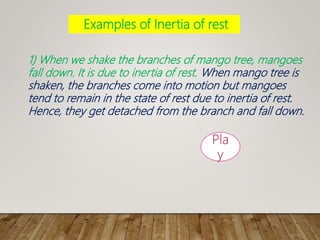 Equation of motion, inertia | PPT