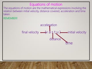 Equation of motion, inertia | PPTX