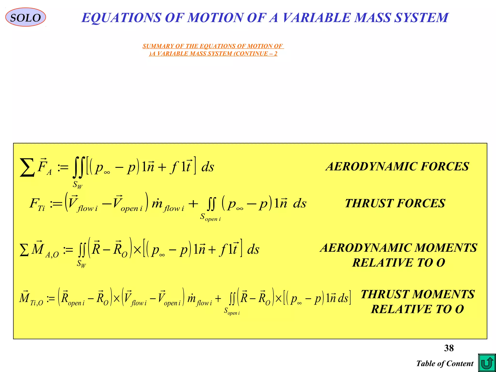 Equation of motion of a variable mass system1 | PPT