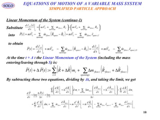 Equation of motion of a variable mass system1 | PPT