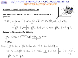 Equation of motion of a variable mass system1