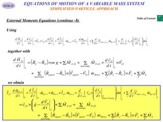 Equation of motion of a variable mass system1 | PPT