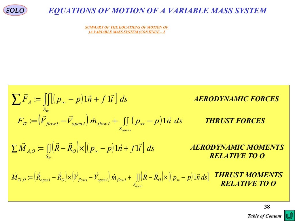 Equation of motion of a variable mass system1