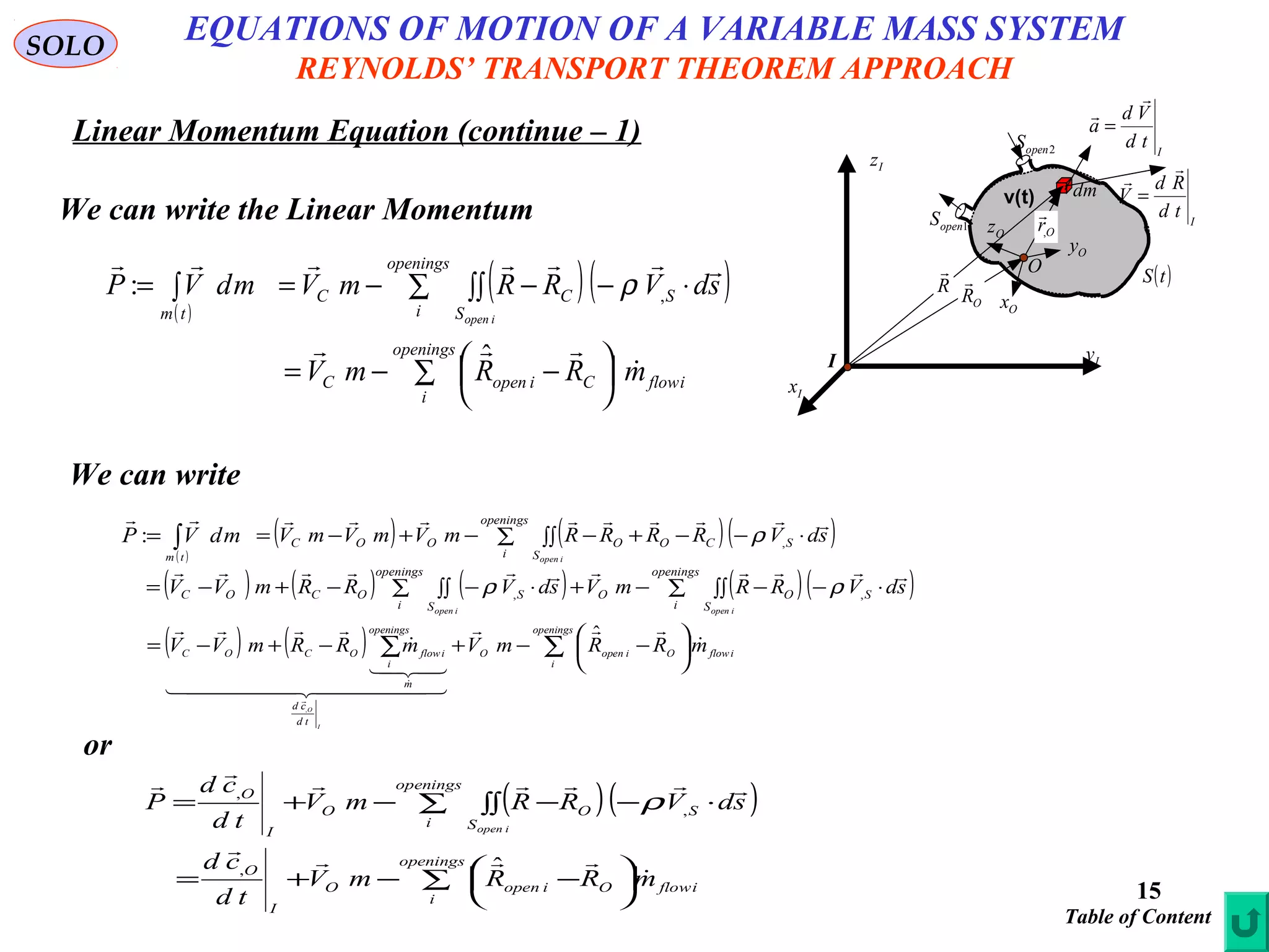 Equation of motion of a variable mass system2 | PPT